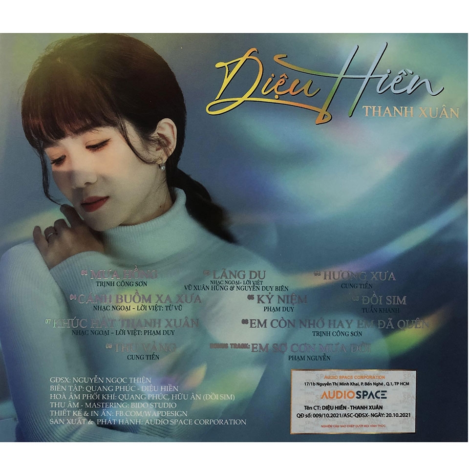 ĐĨA CD DIỆU HIỀN - THANH XUÂN