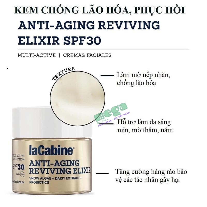 Kem Dưỡng Da Anti-aging Reviving Elixir SPF 30 [Chính Hãng] | Mỹ Phẩm Mega