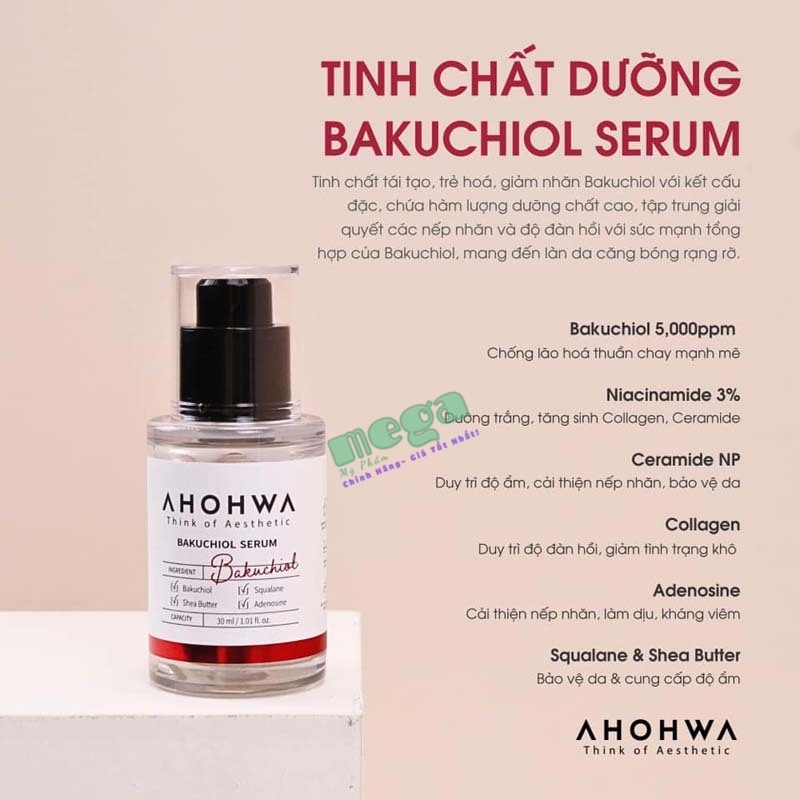 Ahohwa Bakuchiol Serum 30ml - Tinh Chất Tái Tạo Trẻ Hoá [Chính Hãng ...