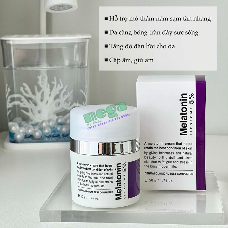 Melatonin 5% Cream Maxclinic - Kem Dưỡng Trắng Mờ Nám 50g | Mỹ Phẩm Mega