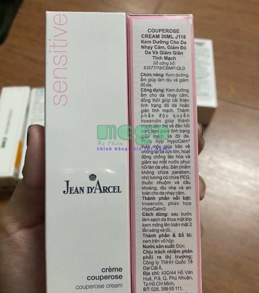 Kem Jean D’Arcel Couperose Cream 30ml Giá Bao Nhiêu? Mua Ở Đâu Chính ...