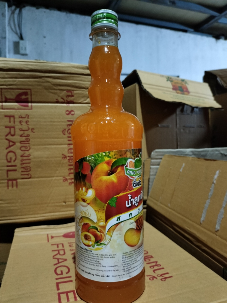 Siro DingFong Đào | Nguyên liệu pha trà trái cây thơm ngon