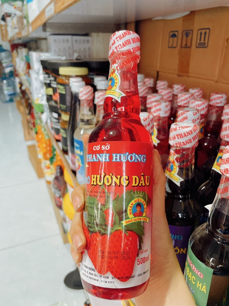 SIRO EM BÉ DÂU - 500ml - THANH HƯƠNG | Siro Syrup Làm Trà Trái Cây, Trà ...