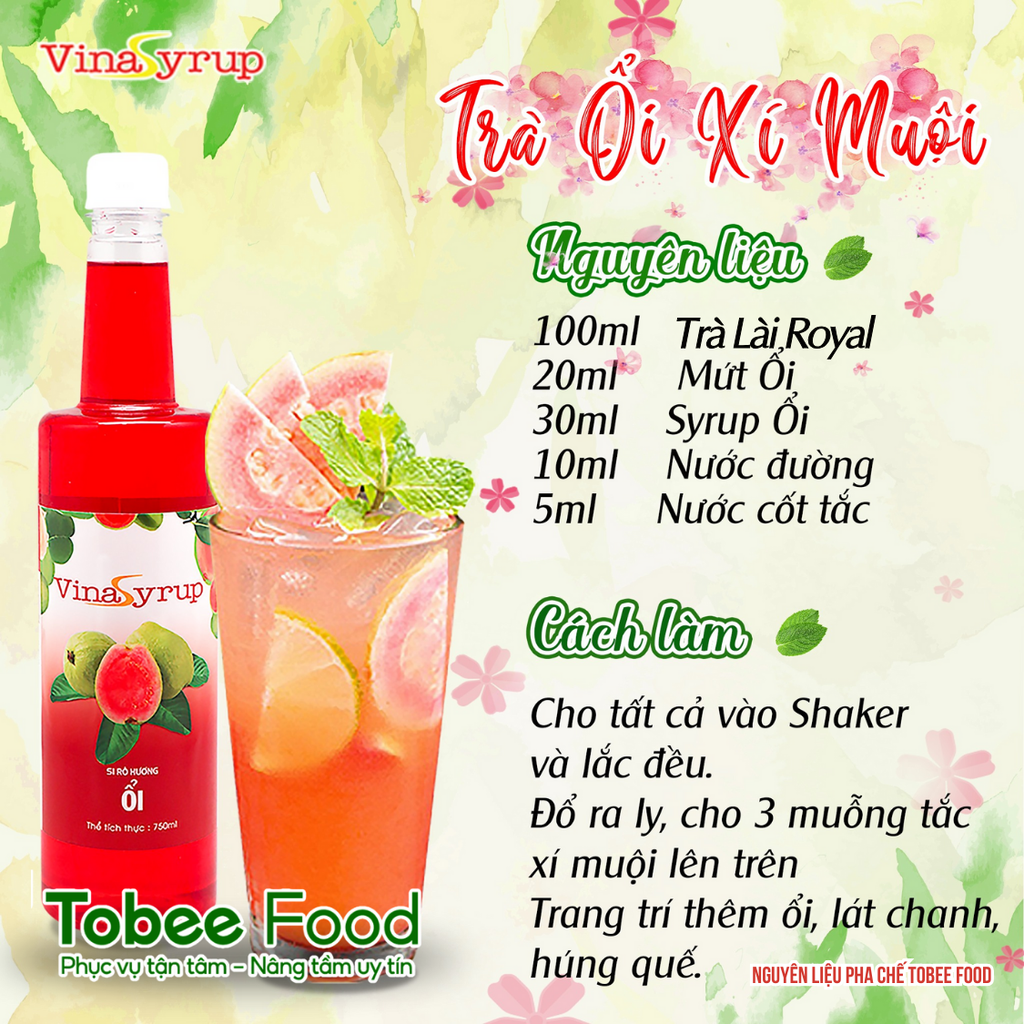 SYRUP VINA - 750 ml - VINA SYRUP | Nguyên liệu pha chế - TOBEE FOOD