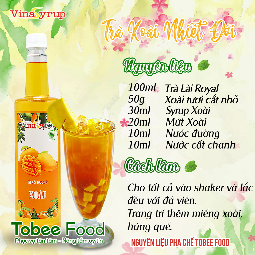 SYRUP VINA - 750 ml - VINA SYRUP | Nguyên liệu pha chế - TOBEE FOOD