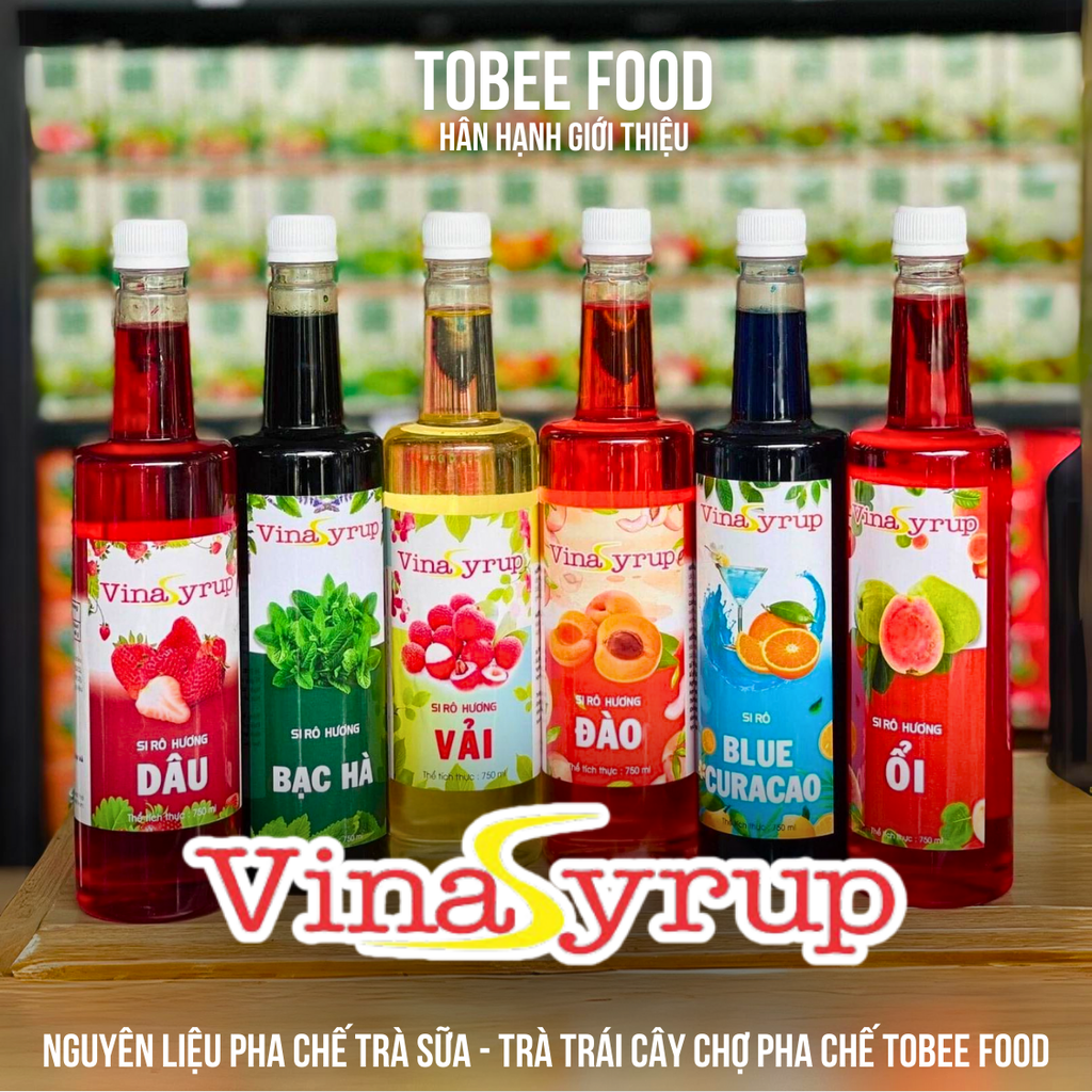 SYRUP VINA - 750 ml - VINA SYRUP | Nguyên liệu pha chế - TOBEE FOOD