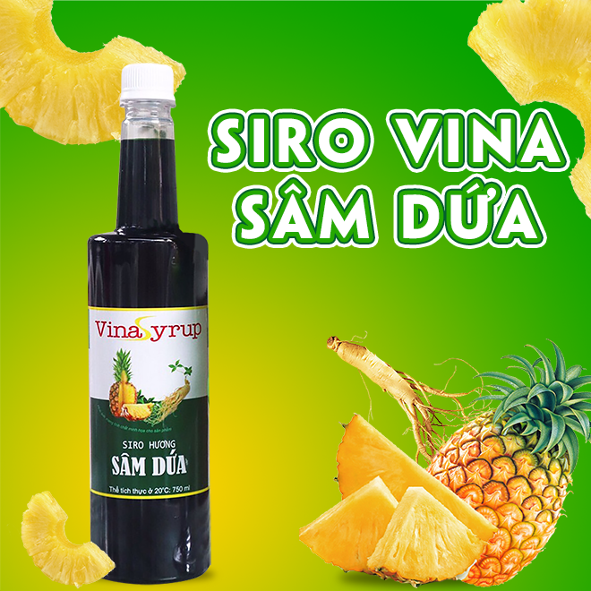 Siro Vina Sâm Dứa 750mL | Nguyên liệu pha chế | Giá rẻ