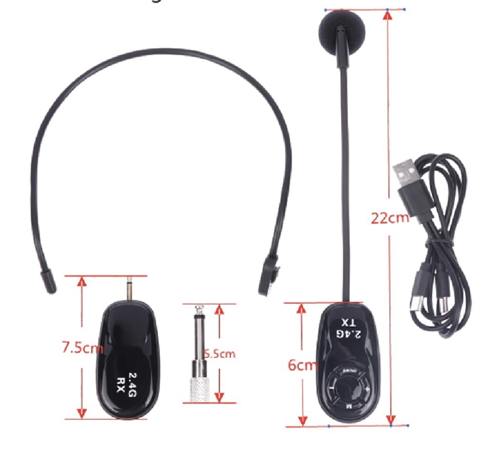 Bộ Micro Không Dây Sumin 2.4G dùng cho loa trợ giảng, bộ khuếch đại âm ...