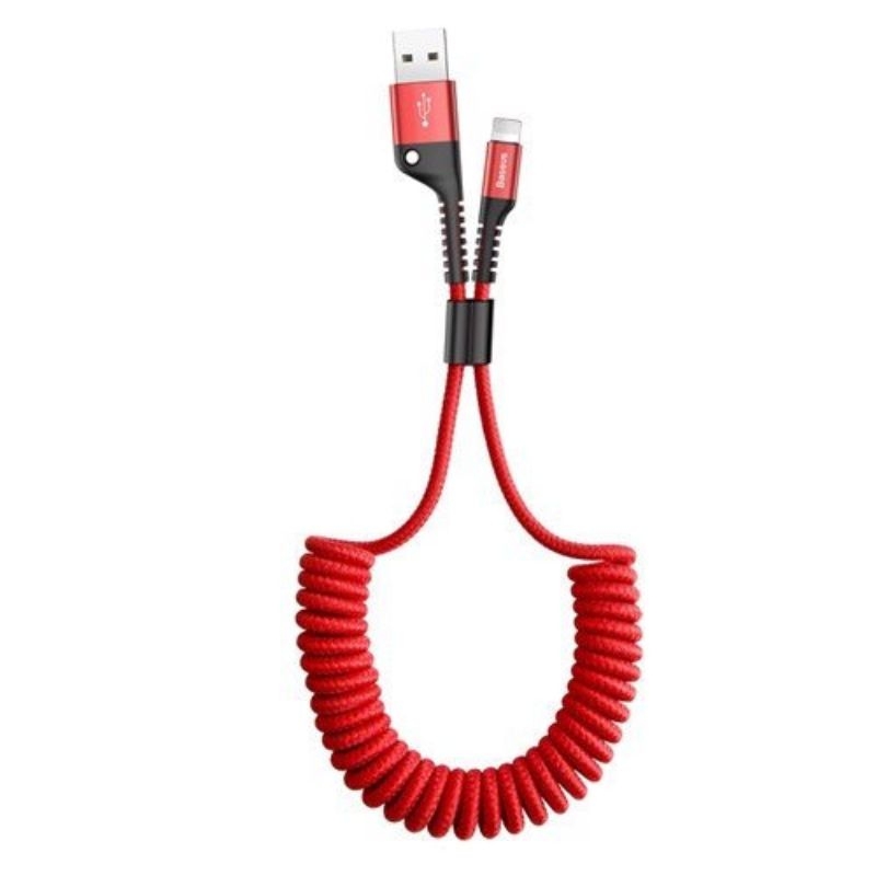Cáp sạc lò xo đàn hồi USB sang Lightning CALSR Baseus Fish Eye Spring ...