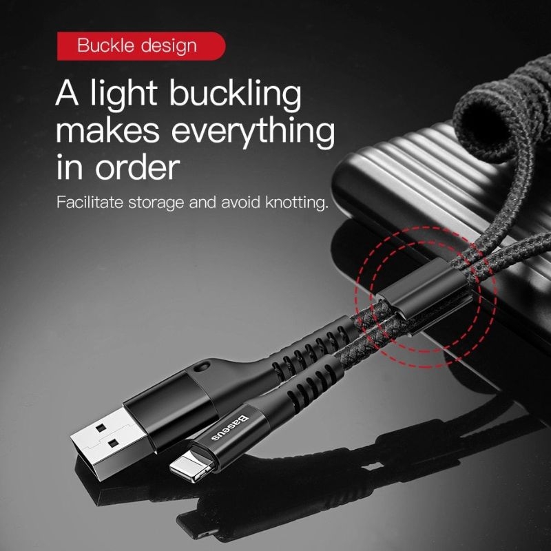 Cáp sạc lò xo đàn hồi USB sang Lightning CALSR Baseus Fish Eye Spring ...