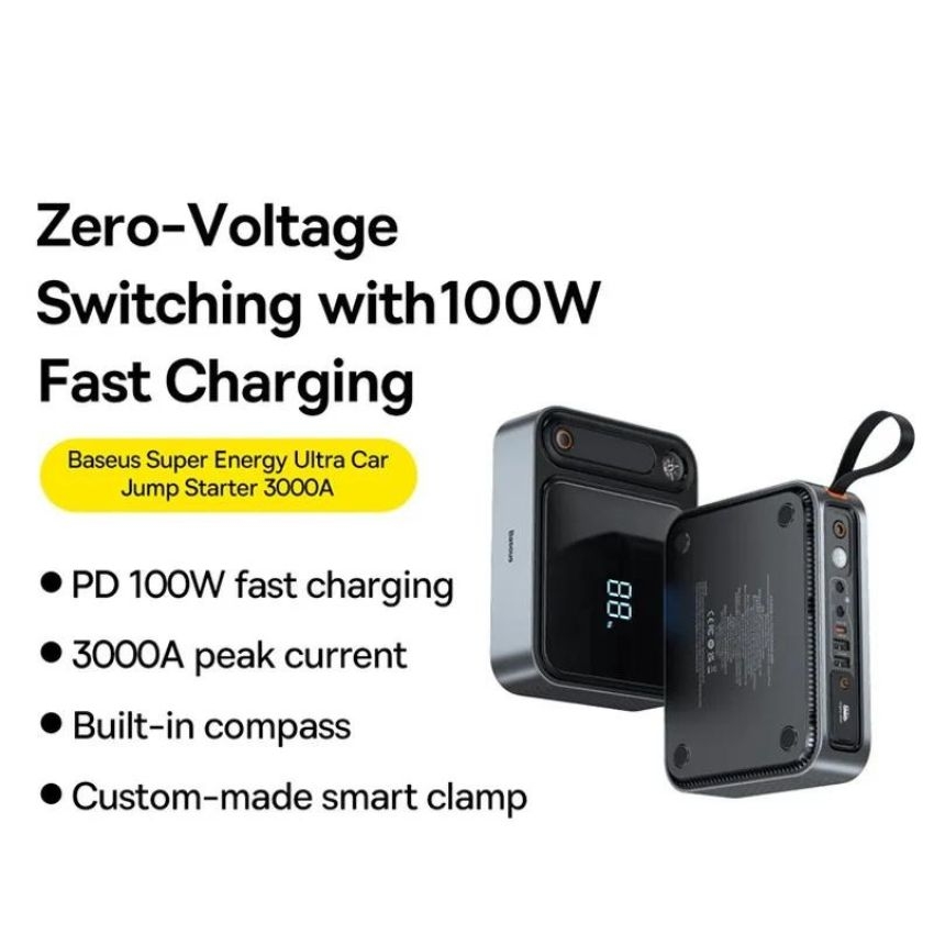 Bộ kích bình ô tô Baseus Super Energy Ultra Jump Starter 3000A | BASEUS ...