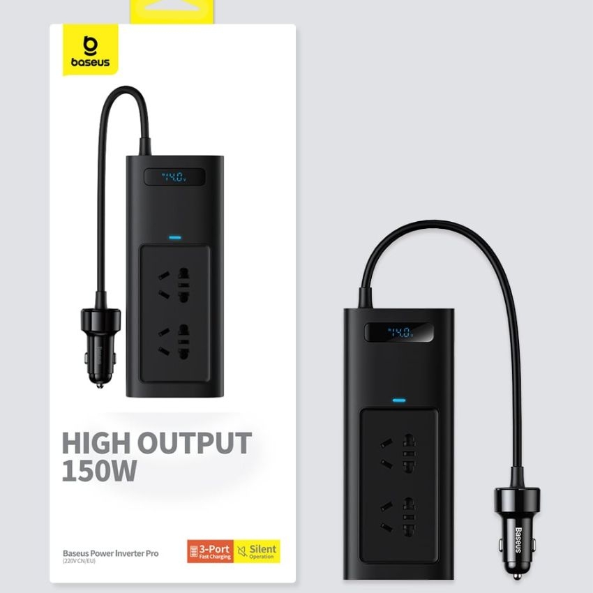 Bộ tẩu sạc tích hợp biến áp DC to AC 220V Baseus Power Inverter Pro 150W CGNB020101 | BASEUS ...
