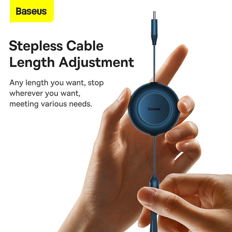 Cáp Sạc Dây Rút Thế Hệ Mới Baseus Bright Mirror Series 2 Retractable 3-in-1 Fast Charging Data ...