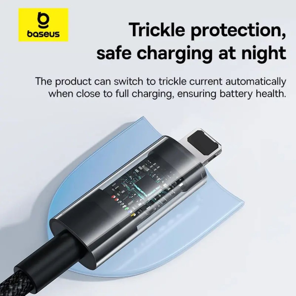 Cáp sạc nhanh và truyền dữ liệu Usb to Lightning 2.4A Baseus Gem Charging Cable dài 1M và 2M ...