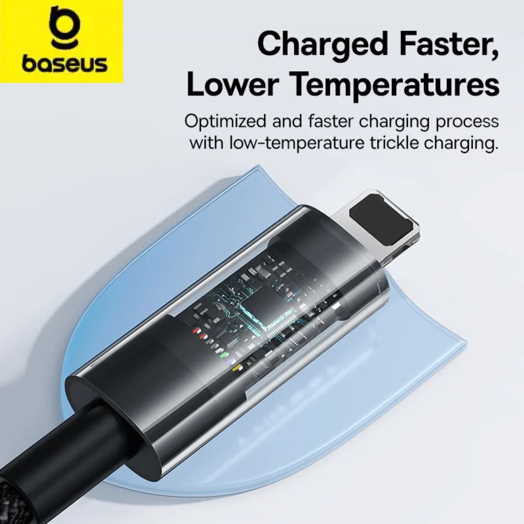 Cáp sạc nhanh và truyền dữ liệu Type C to Lightning 20W Baseus Gem Charging Cable dài 1M và 2M ...