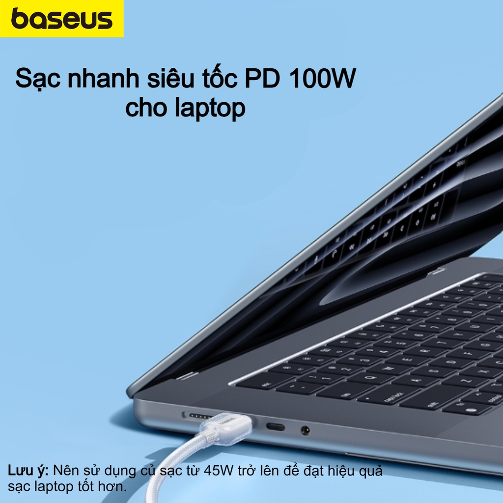 Cáp Sạc Nhanh Và Truyền Dữ Liệu Type C to Type C Baseus Crystal Clear ...
