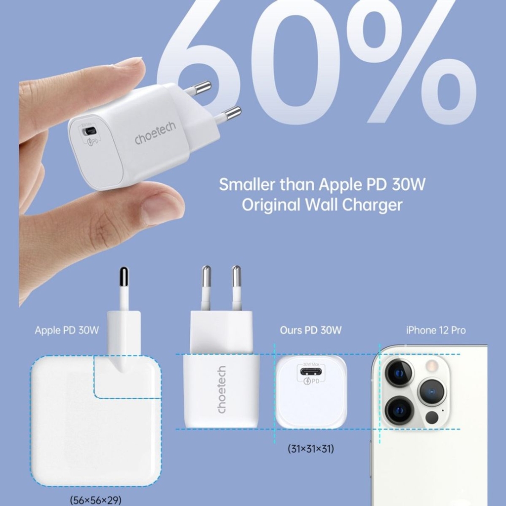 Củ sạc nhanh Type C 30w Choetech PD5007 (Hàng chính hãng) | BASEUS SAIGON - Đại lý uỷ quyền ...