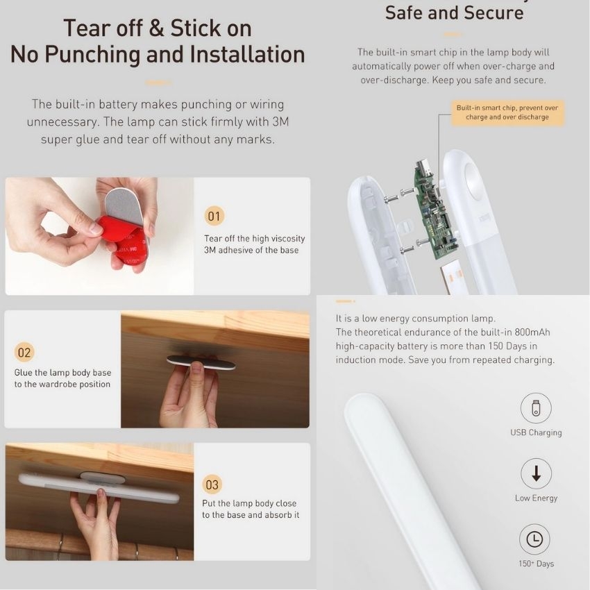 Đèn cảm ứng chuyển động thông minh Baseus Sunshine Series - WARDROBE ...