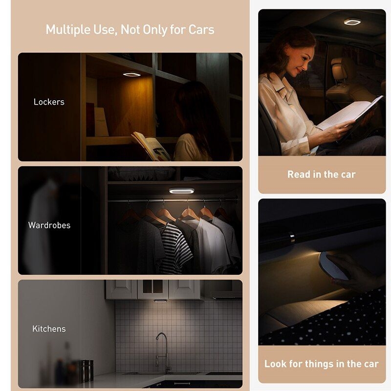 Đèn đọc sách pin sạc dùng trong xe hơi Baseus Bright Car Reading Light ...