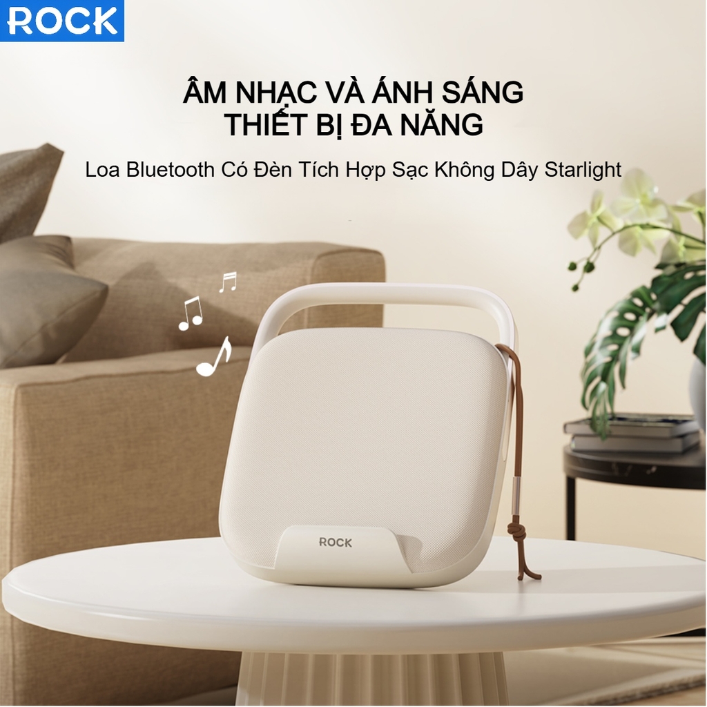 Loa Bluetooth Để Bàn ROCK Starlight Tích Hợp Đèn Và Sạc Không Dây 15W ...