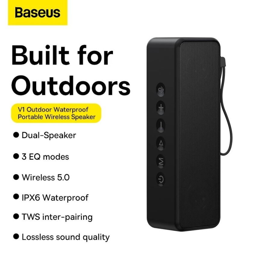 Loa Bluetooth Di Động, Chống Nước Baseus V1 Outdoor Waterproof Portable ...