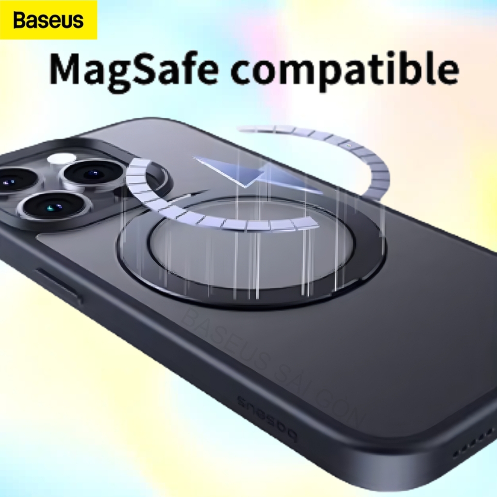 Ốp lưng tích hợp chân đế từ tính baseus skyring series magnetic phone ...