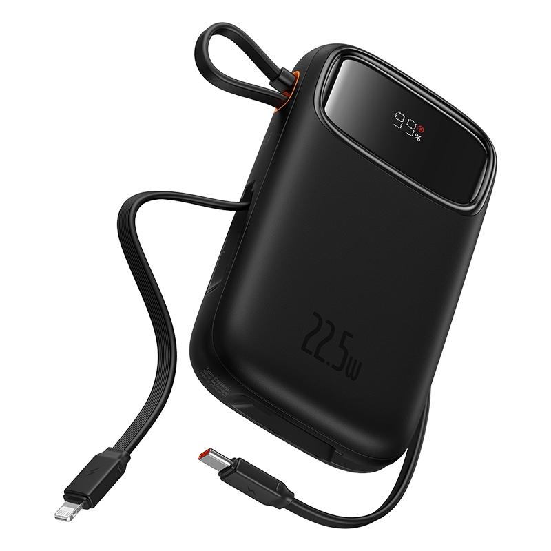 Pin Dự Phòng Sạc Nhanh Baseus Qpow2 Dual-Cable Digital Display Fast Charge Power Bank 22.5W (Kèm ...