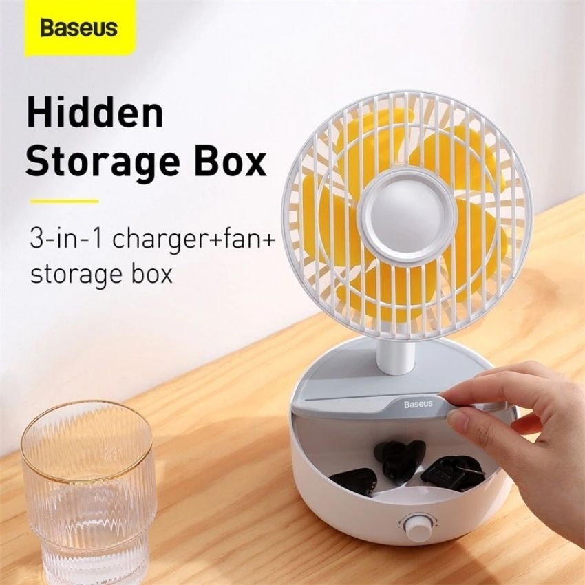 Quạt để bàn thông minh hỗ trợ sạc không dây BS-W513 Baseus Hermit ...