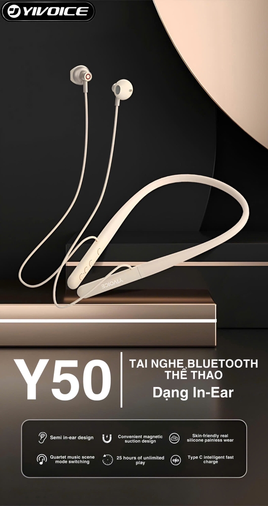 Tai Nghe Bluetooth Thể Thao Choàng Cổ Yivoice Y50 và Yivoice Y60 (Hàng ...