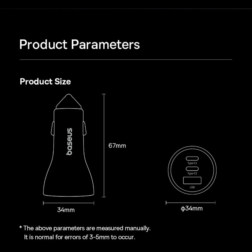 Tẩu sạc nhanh ô tô Baseus Golden Contactor Pro GaN Fast Charging Car ...