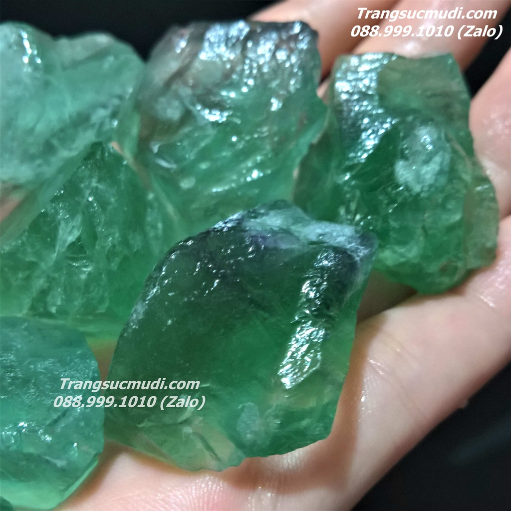 ĐÁ FLUORITE XANH LÁ TỰ NHIÊN - Mẫu DT28 | ĐÁ QUÝ MUDI