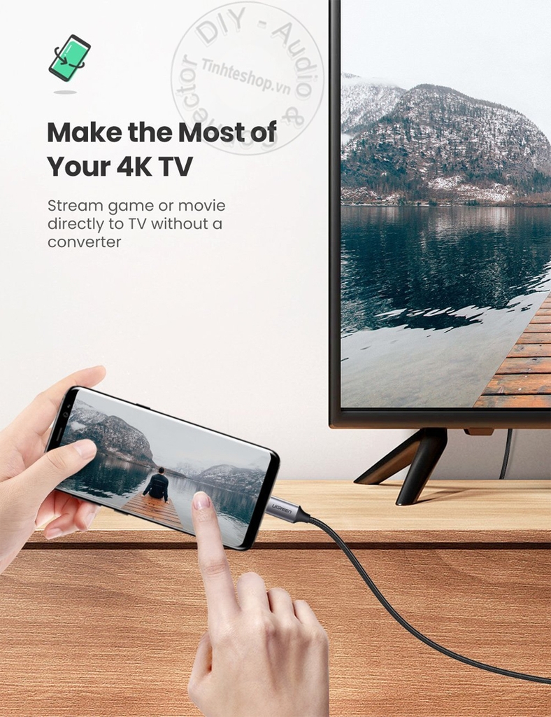 USB type C ra HDMI 4K 1.5 mét Ugreen MM142 50570 - USB-C to HDMI cable ...