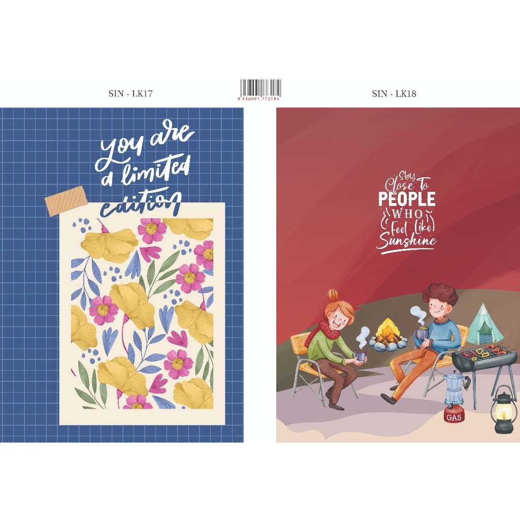 Sổ lò xo A4 kẻ ngang Blueangel SIN-LK (8 mẫu bìa, có ví pocket chia ...