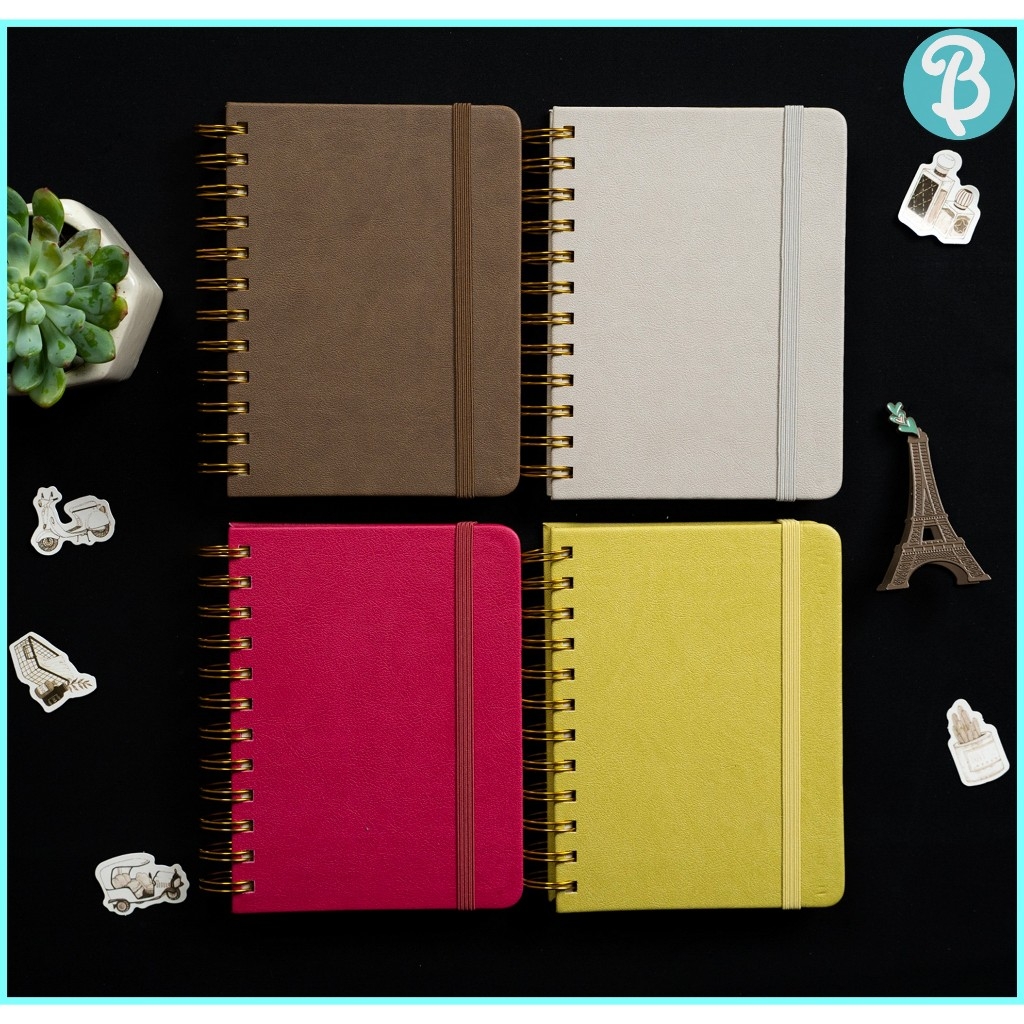 Sổ lò xo A6 bìa da cao cấp PER-LP (4 loại ruột) - PAPERISTA Notebook