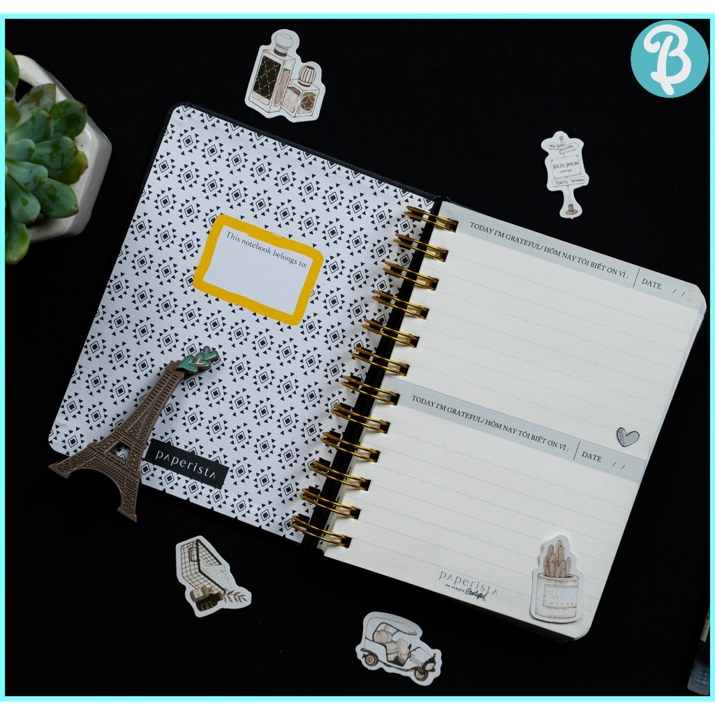 Sổ lò xo A6 bìa da cao cấp PER-LP (4 loại ruột) - PAPERISTA Notebook