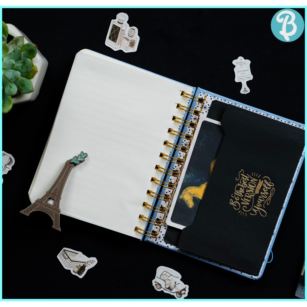 Sổ lò xo A6 bìa da cao cấp PER-LP (4 loại ruột) - PAPERISTA Notebook