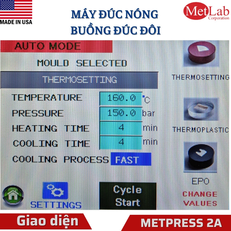 Máy đúc mẫu nóng Metpress 2A (Dual) | Công ty TNHH TMDV IST