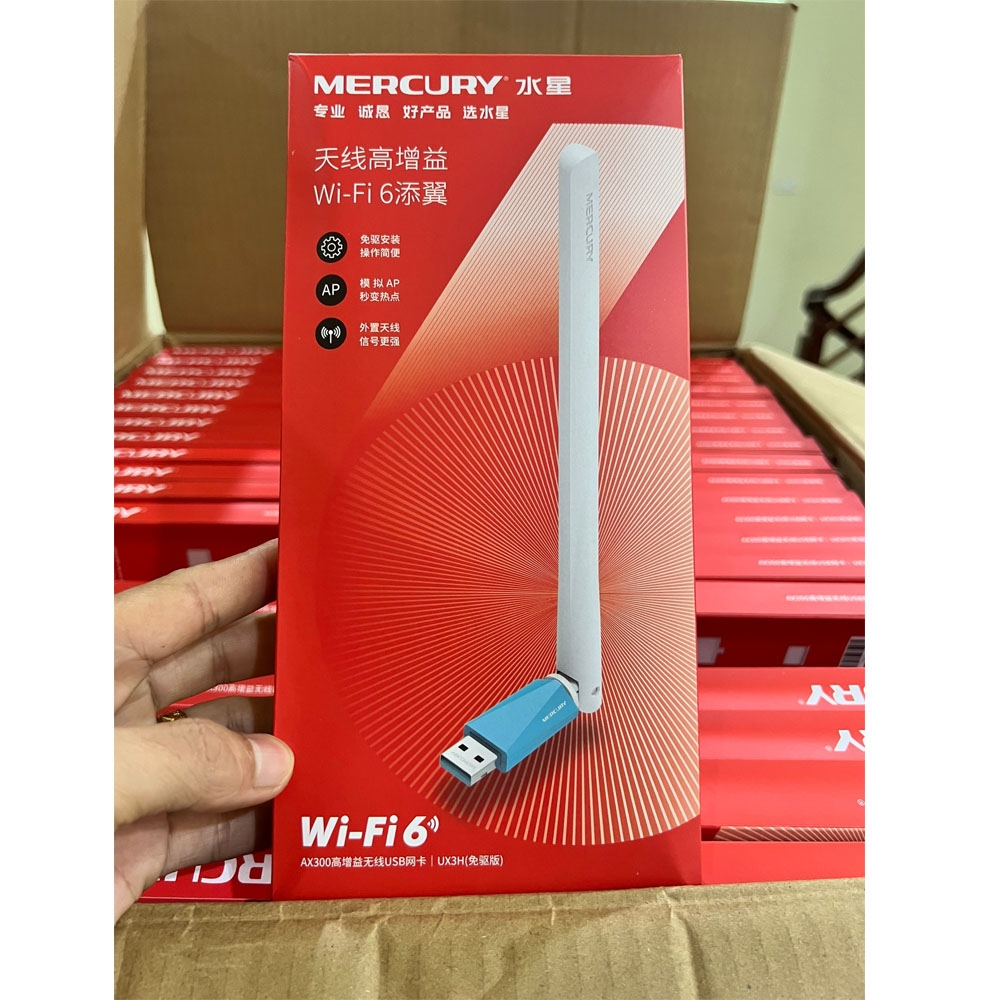 Bộ thu Wifi Mercury UX3H, Công nghệ Wi-fi 6 - BK38