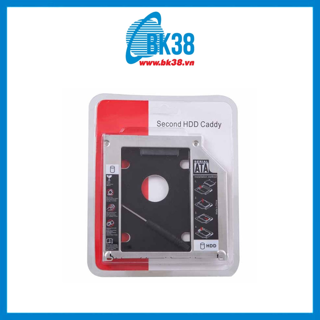 Khay gắn Caddy bay 12,7mm nhôm (Dày) - BK38