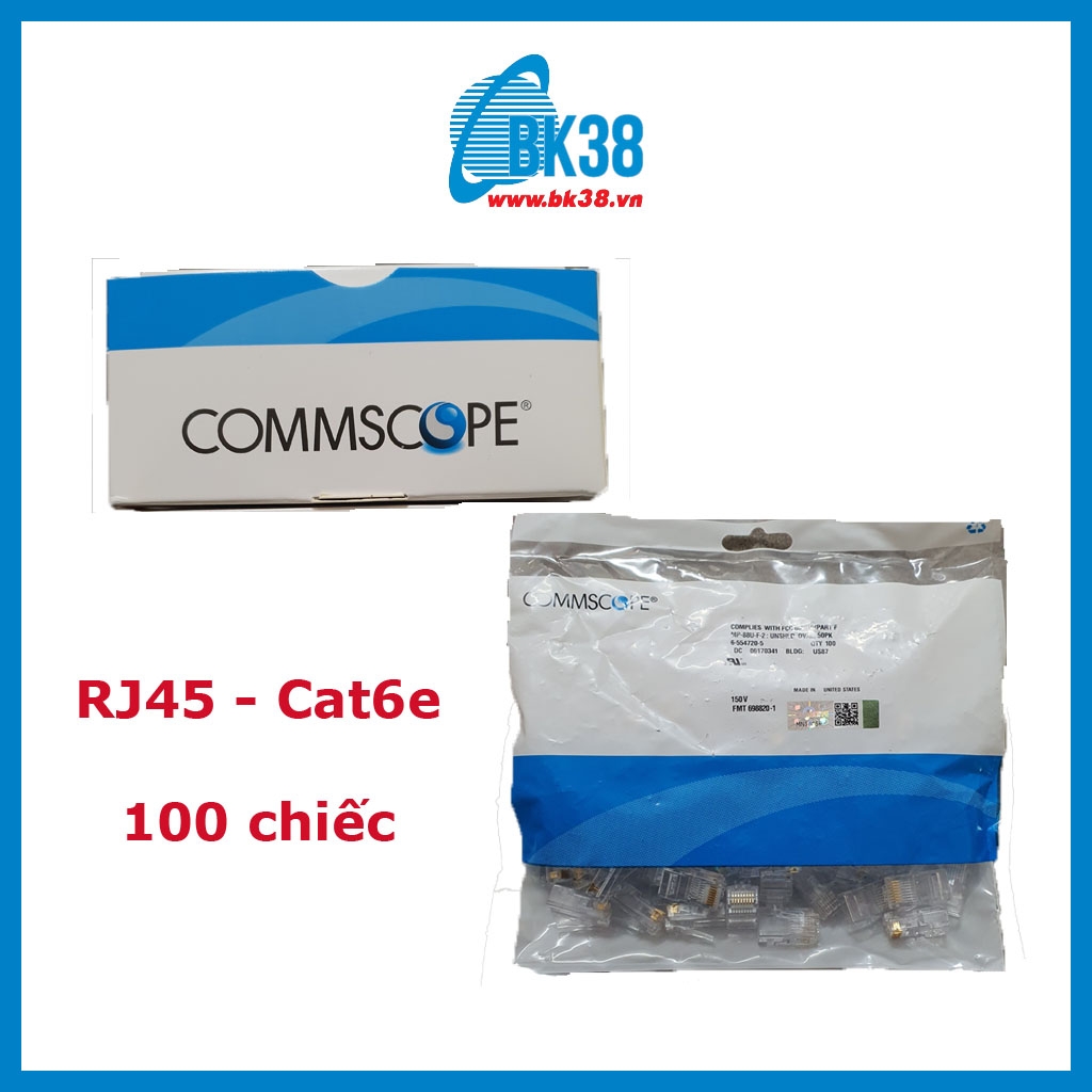 Đầu bấm mạng RJ45 CAT6e Commscope - BK38