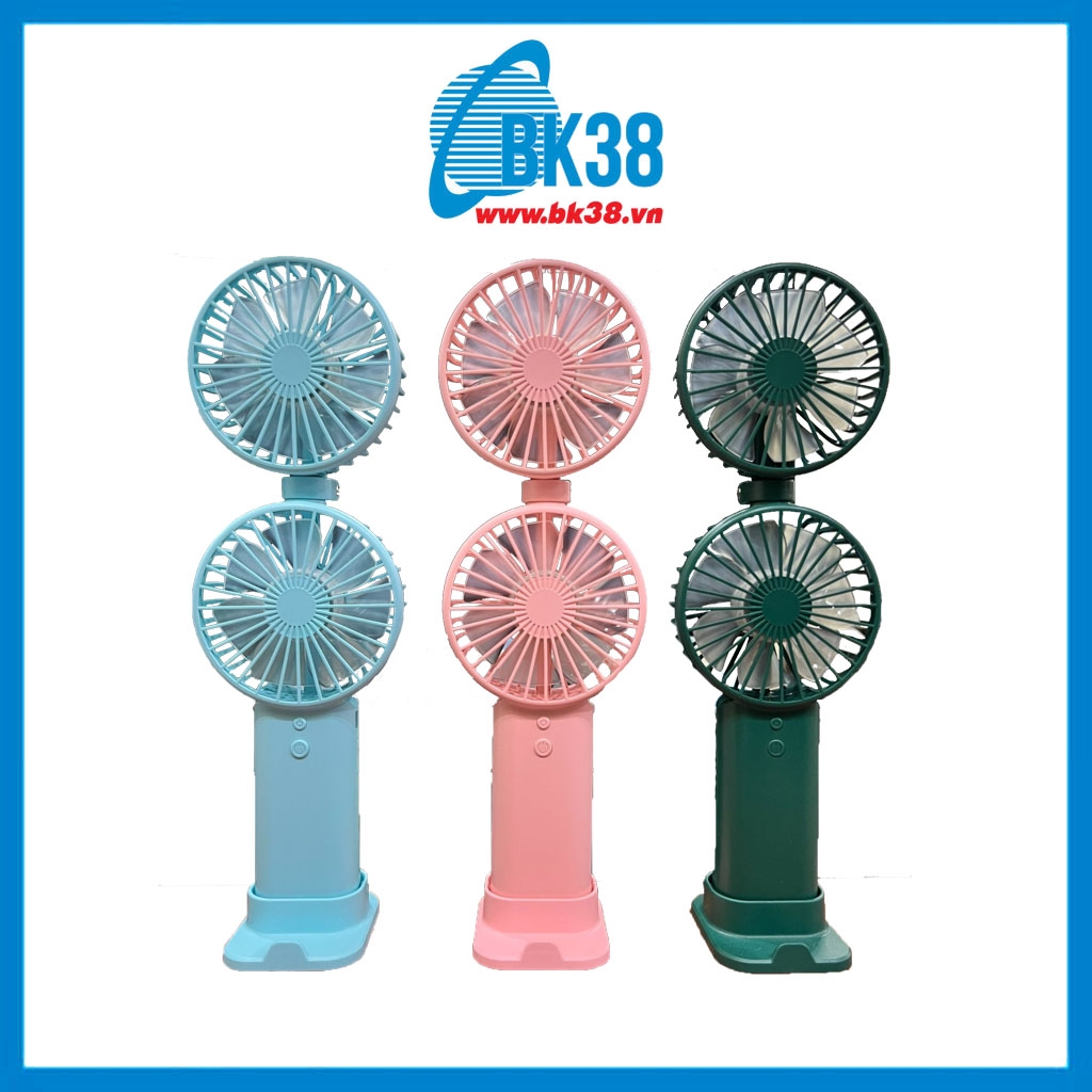 Quạt tích điện mini 2 tầng, cầm tay tiện lợi - BK38