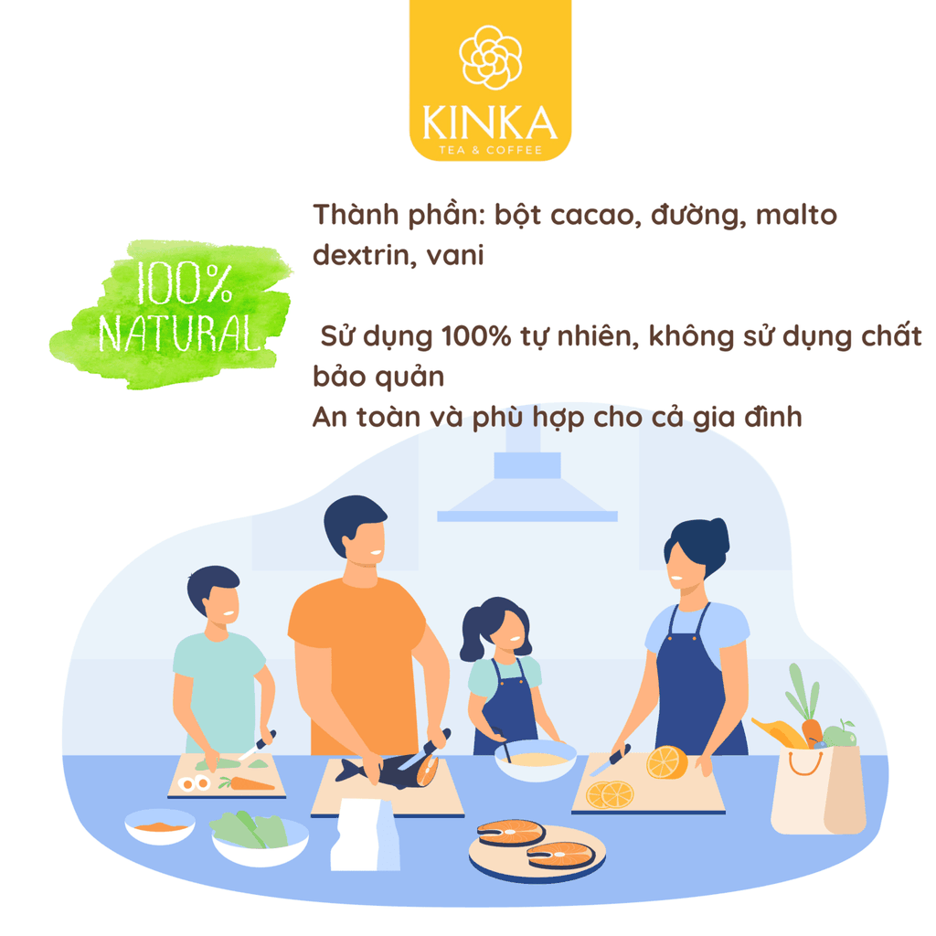 Bột cacao KINKA - Túi 200g