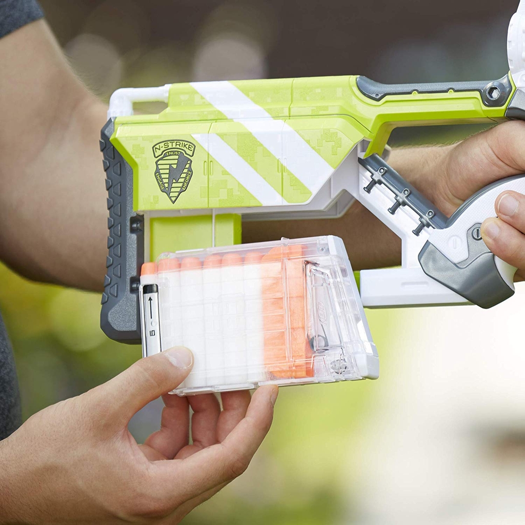 Nerf Longstrike Modulus Toy Blaster with Barrel Extension, Bipod ...