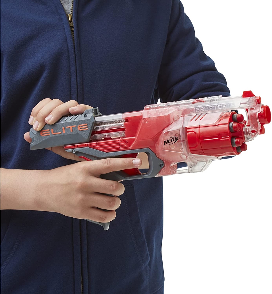 NERF Elite Disrupter Blaster - Slam Fire, Translucent Red Nerf - Sản ...