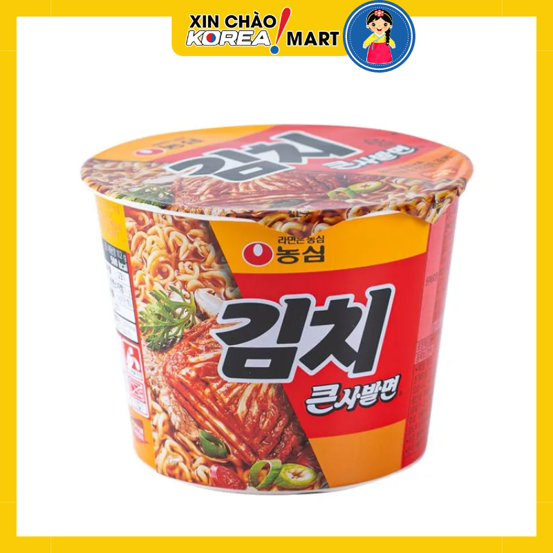 Mì ly kim chi Nongshim Hàn Quốc 112g | [농심] 김치 큰사발 112g | Xin Chào Korea Mart