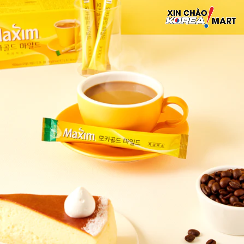 Cà phê hòa tan Maxim Mocha Gold Mild 12g x 100 gói | 동서 맥심모카믹스 12g x 100포 | Xin Chào Korea Mart
