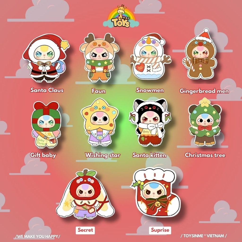 BABY THREE XMAS 400% - CHRISTMAS SERIES (BLINDBOX)