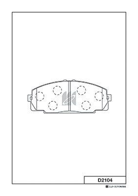 D2104 Bố Thắng - Má Phanh TRƯỚC Toyota HIACE VN 2.0 2.4 (2KD) 2.5D 2.7 ...