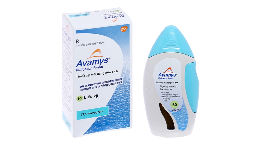 THUỐC XỊT MŨI AVAMYS, C/60 LIỀU (FLUTICASONE FUROATE 27.5 MICROGRAM ...
