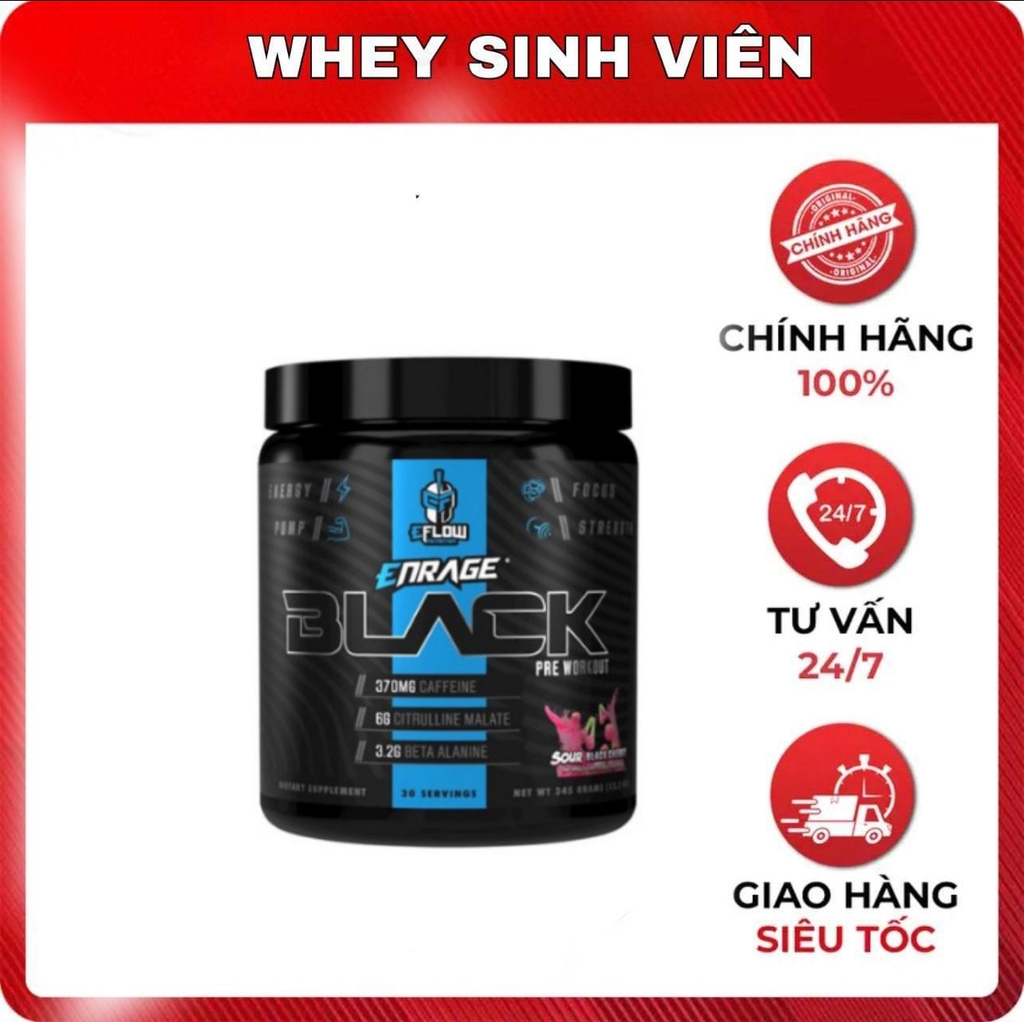 Enrage Black Pre Workout | wheysinhvien